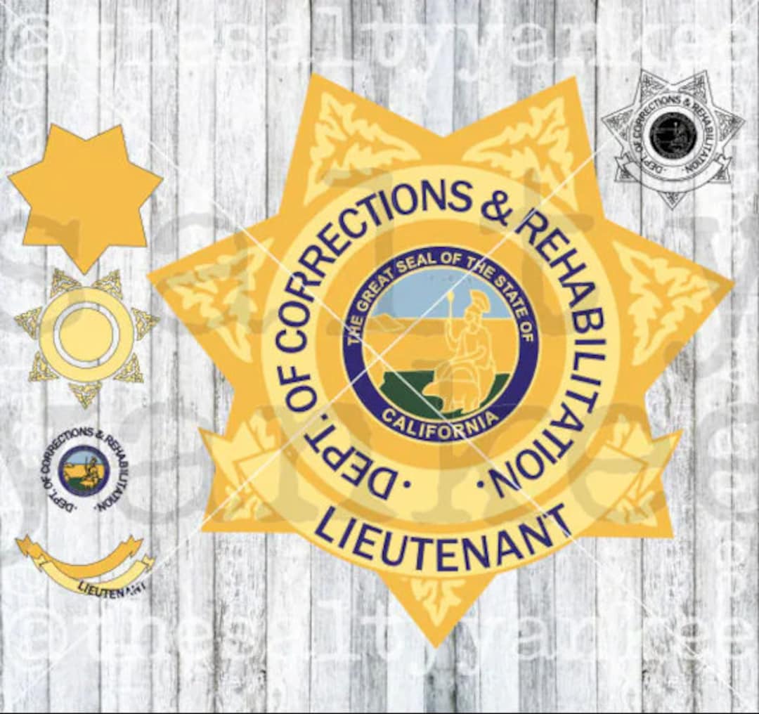 CDCR Badge Department of Corrections California Lieutenant Retired ...