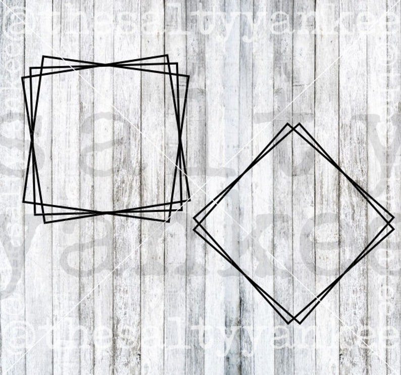 Square Offset Frames Minimalist SVG Layered File Download - Etsy