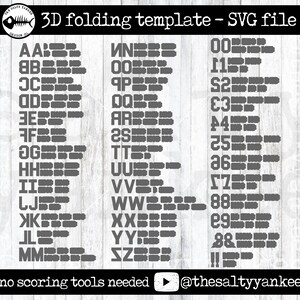 3D Folding Alphabet and Numbers Ampersand and Exclamation Instructions ...