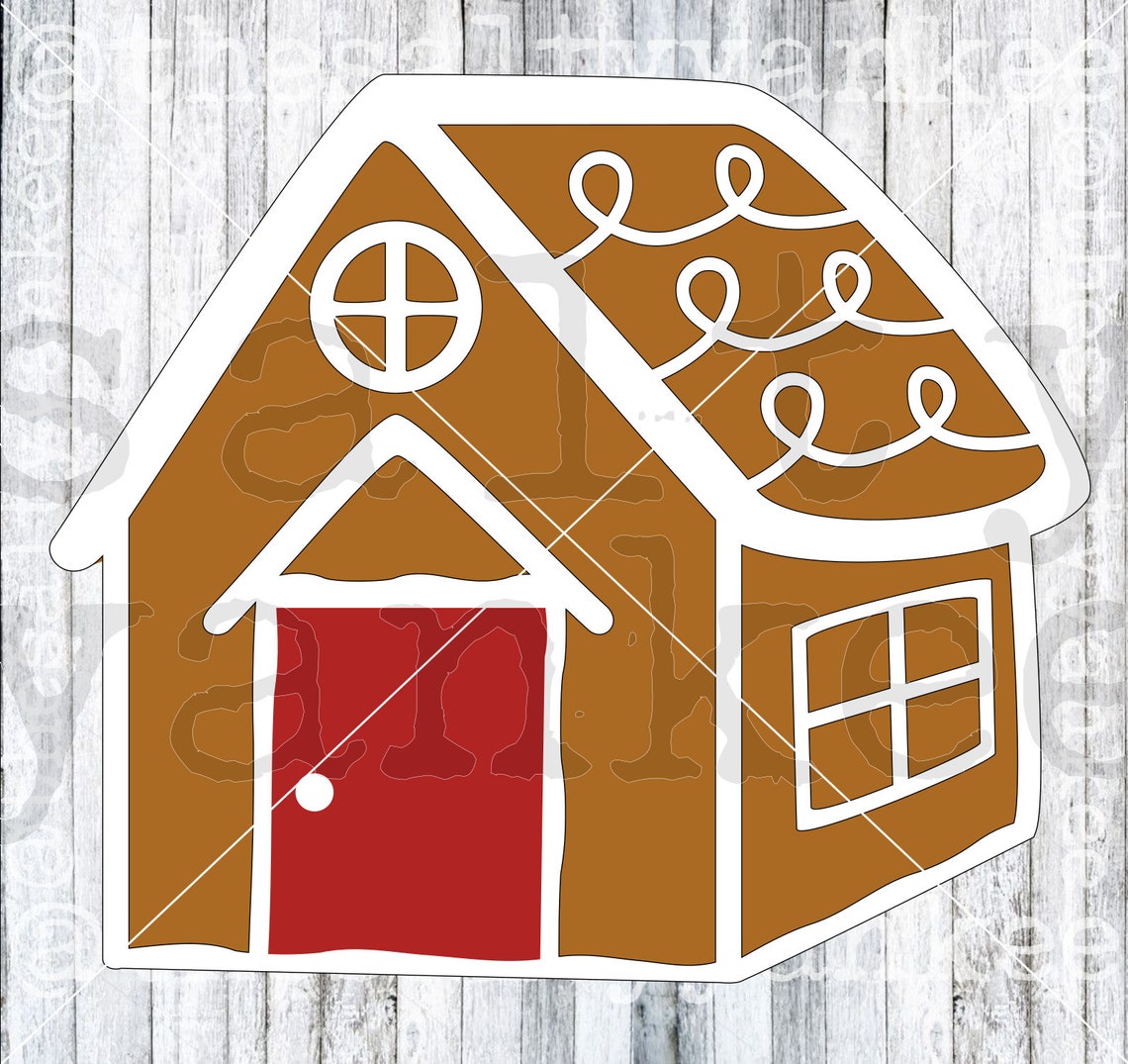 Christmas Gingerbread House Clipart SVG Layered File Download - Etsy