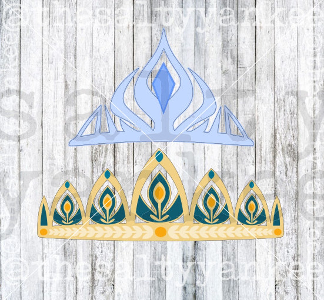 Ice Princess Sisters Crown Tiara Layered SVG File Download - Etsy