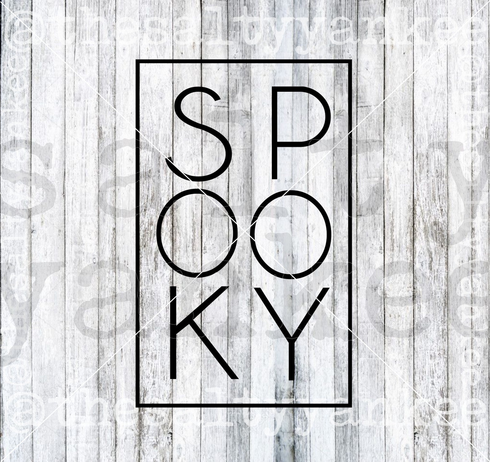 Spooky Square Rectangular Geo Minimalist SVG Layered File | Etsy