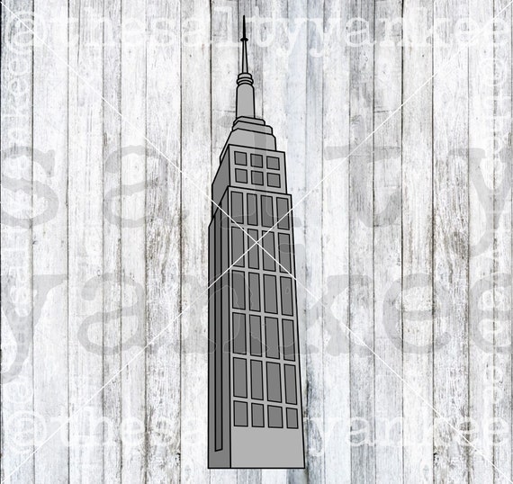 New York City Empire State Building SVG Layered File Download - Etsy