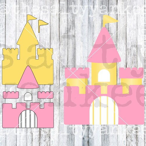 Princess Castle SVG Cut File & Clipart E529 SVG DXF Files - Etsy