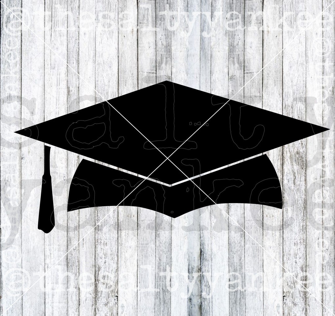 Graduation Cap Grad Hat Removable Tassel Clipart SVG Layered File ...