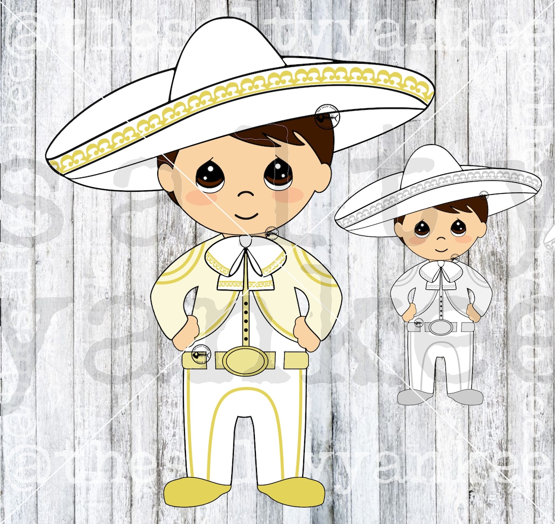 Charrito Charro Boy Toddler Clipart SVG Layered File Download - Etsy