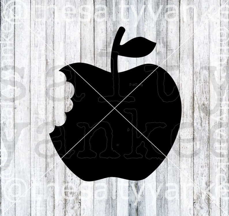 Apple With Bite Bitten Clipart SVG File Download - Etsy