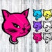 Retro 90s Winking Kitty Cat Inspired by the Vending Machine Stickers ...