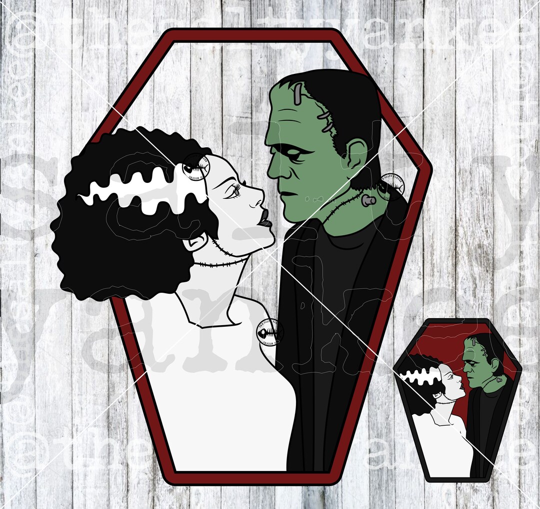 Horror Monster Bride Groom in Coffin SVG File Download - Etsy