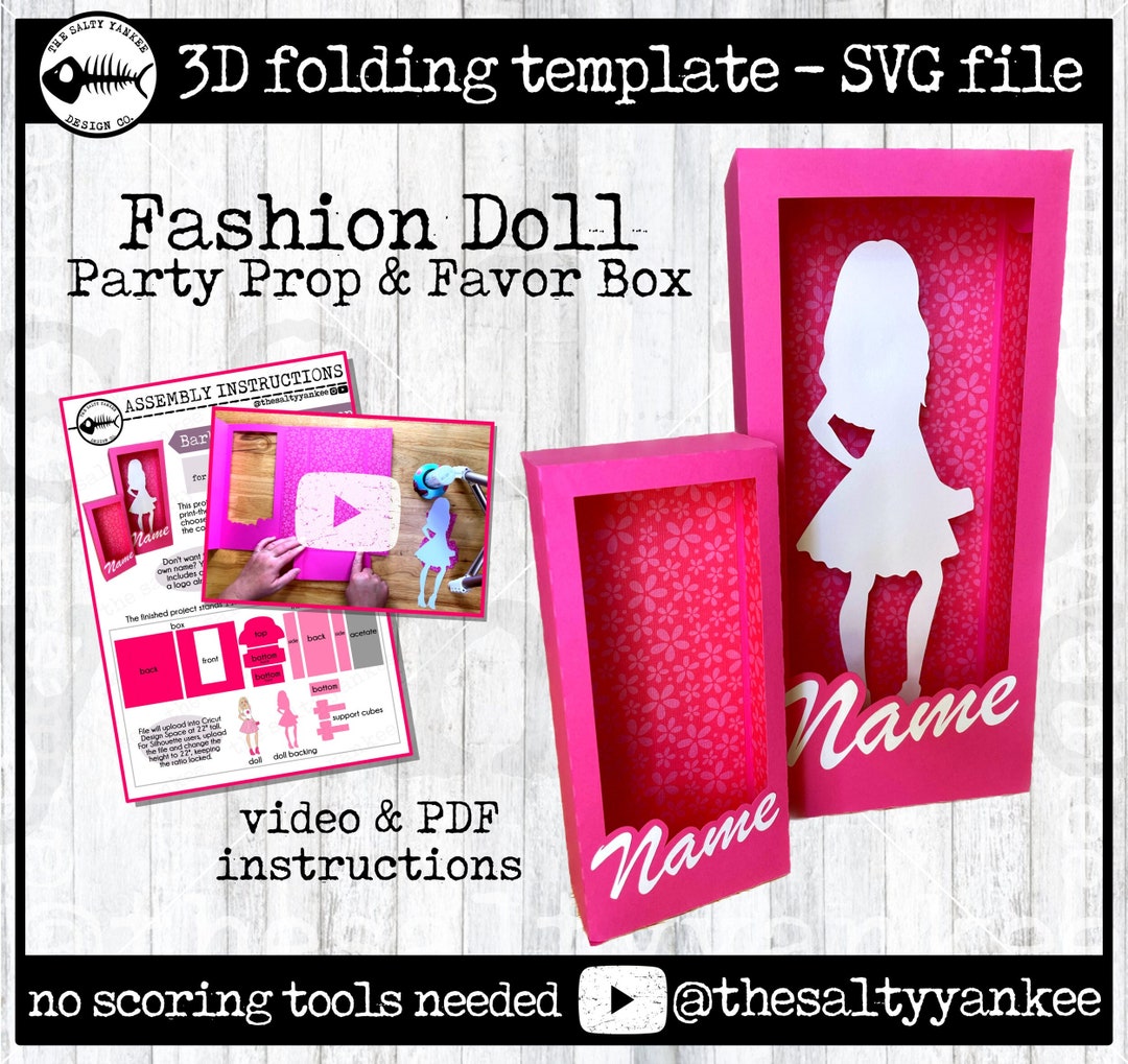 Fashion Doll Box Set With Instructions Digital SVG File Download - Etsy
