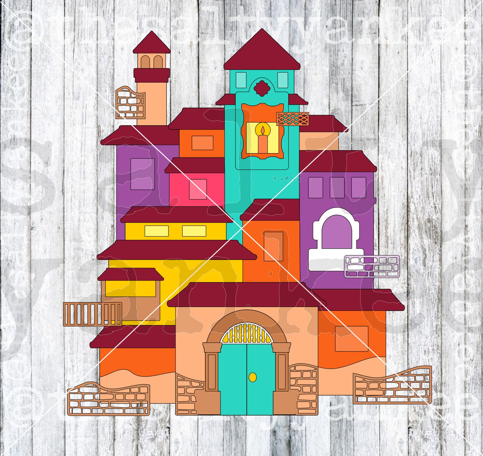 Magical Family House SVG Layered File Download | Etsy