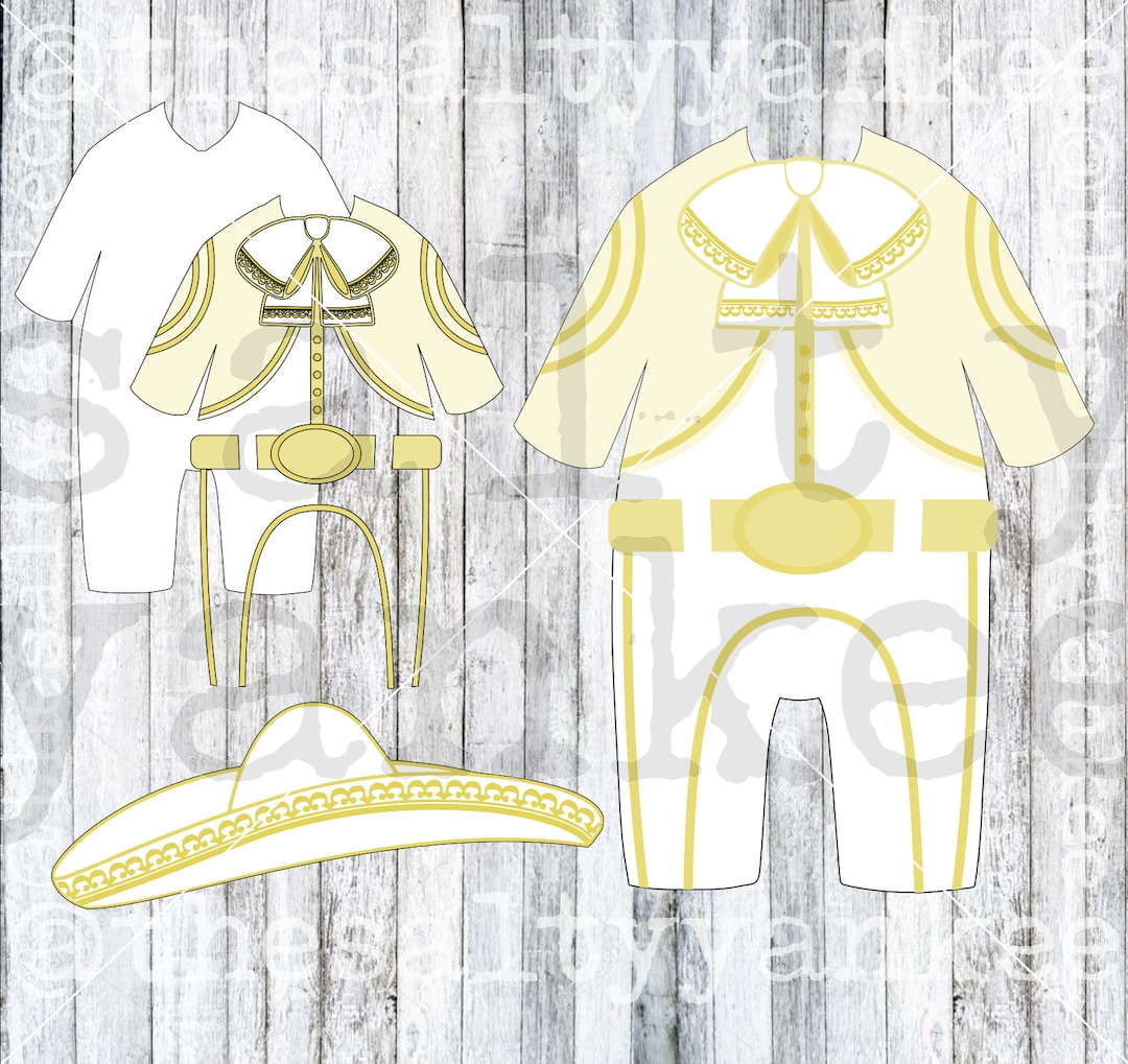 Baby Boy Charro Suit Clipart SVG Layered File Download - Etsy