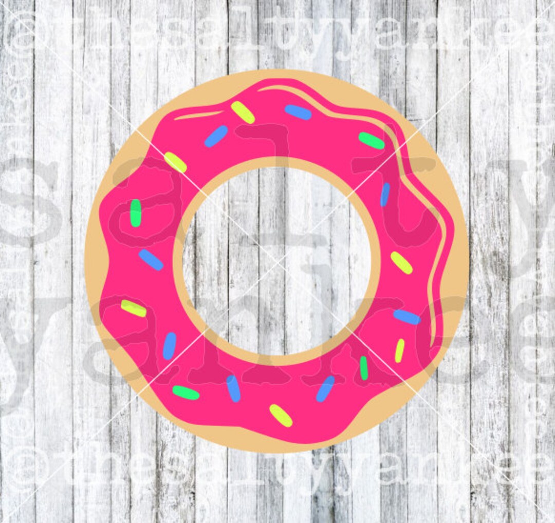 Donut Doughnut With Sprinkles Layered SVG File Download - Etsy