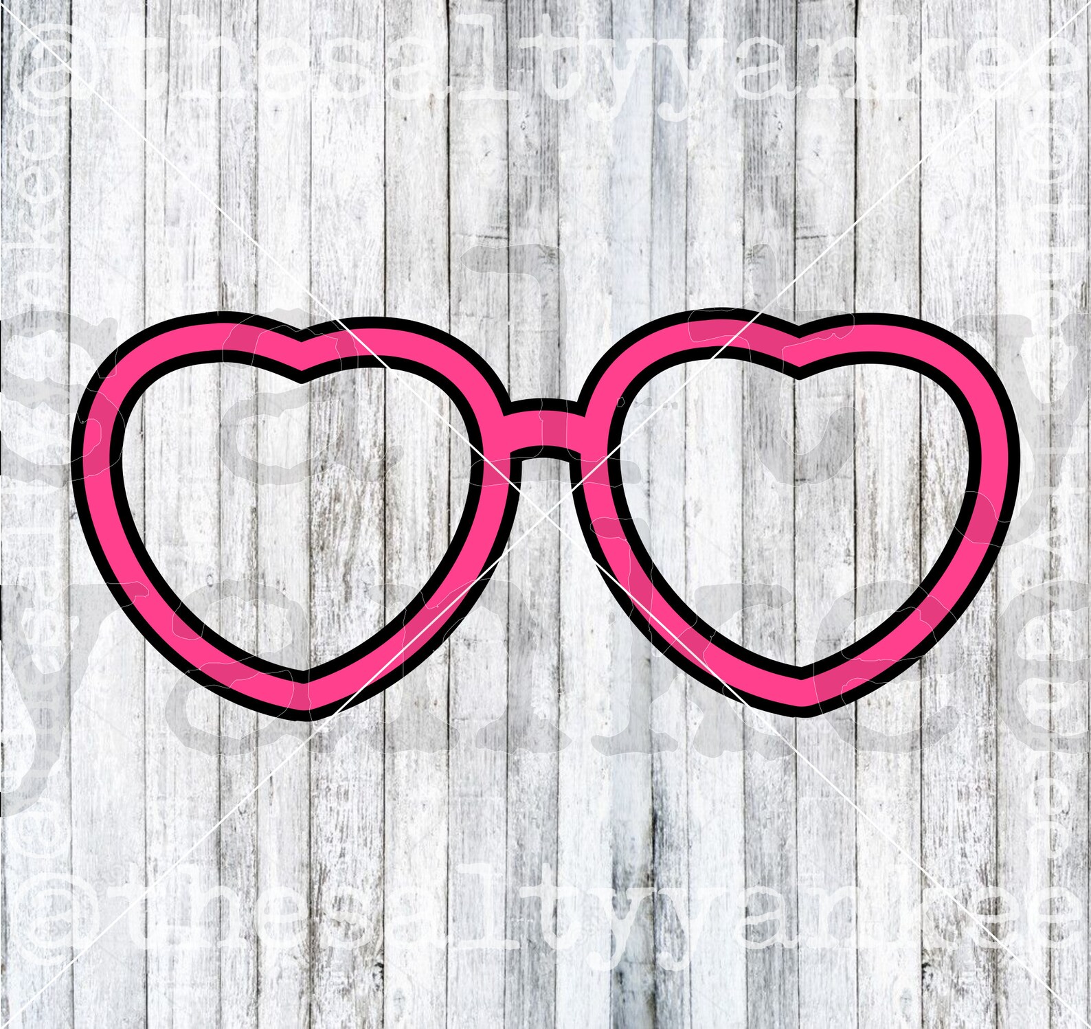 Heart Shaped Glasses Valentines Clipart SVG Layered File - Etsy
