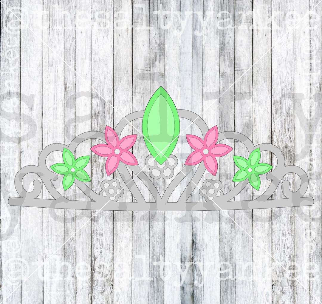 Woodland Fairy Princess Crown Tiara Layered SVG File Download - Etsy