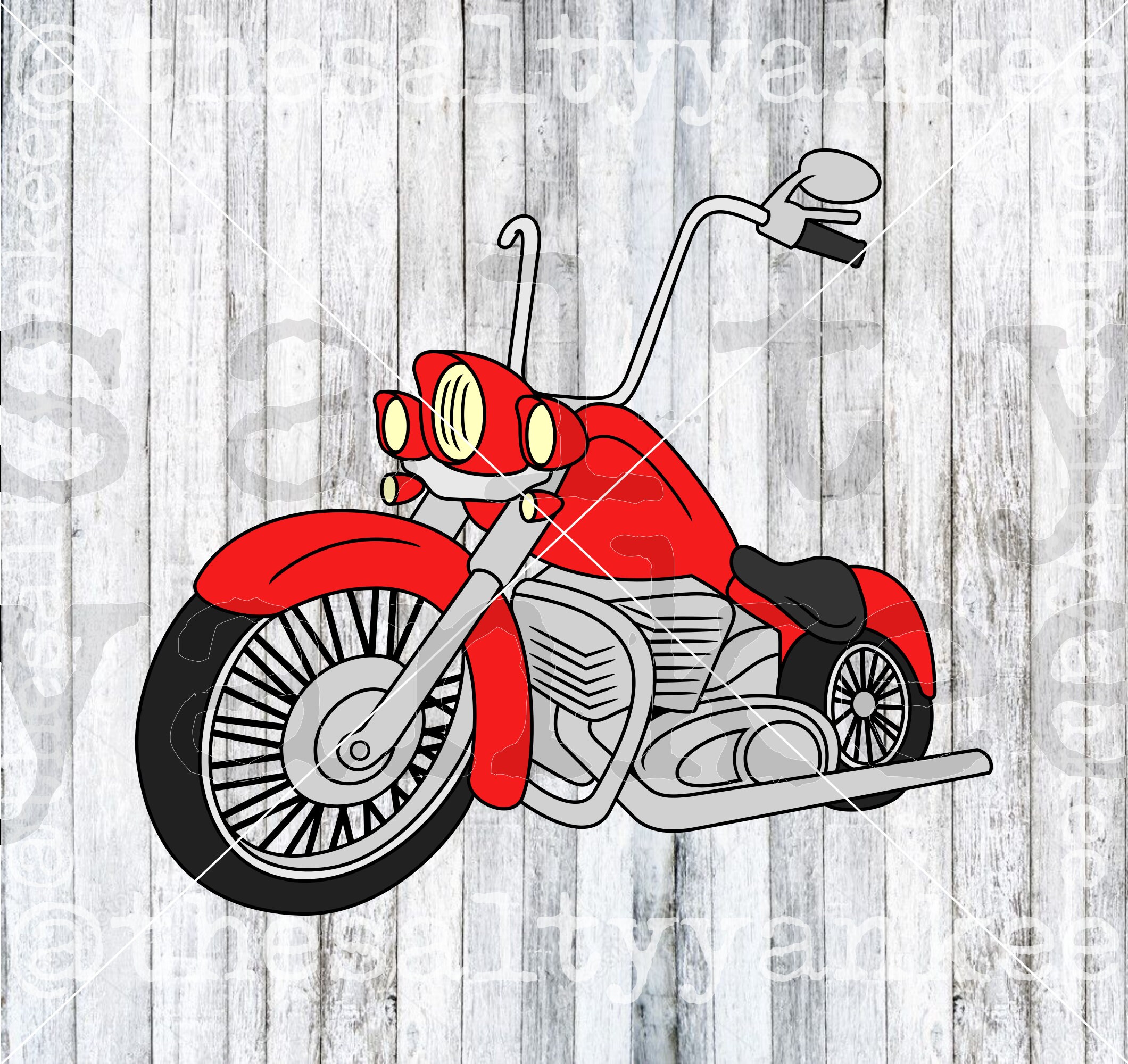 Classic Motorcycle Clipart SVG Layered File Download - Etsy