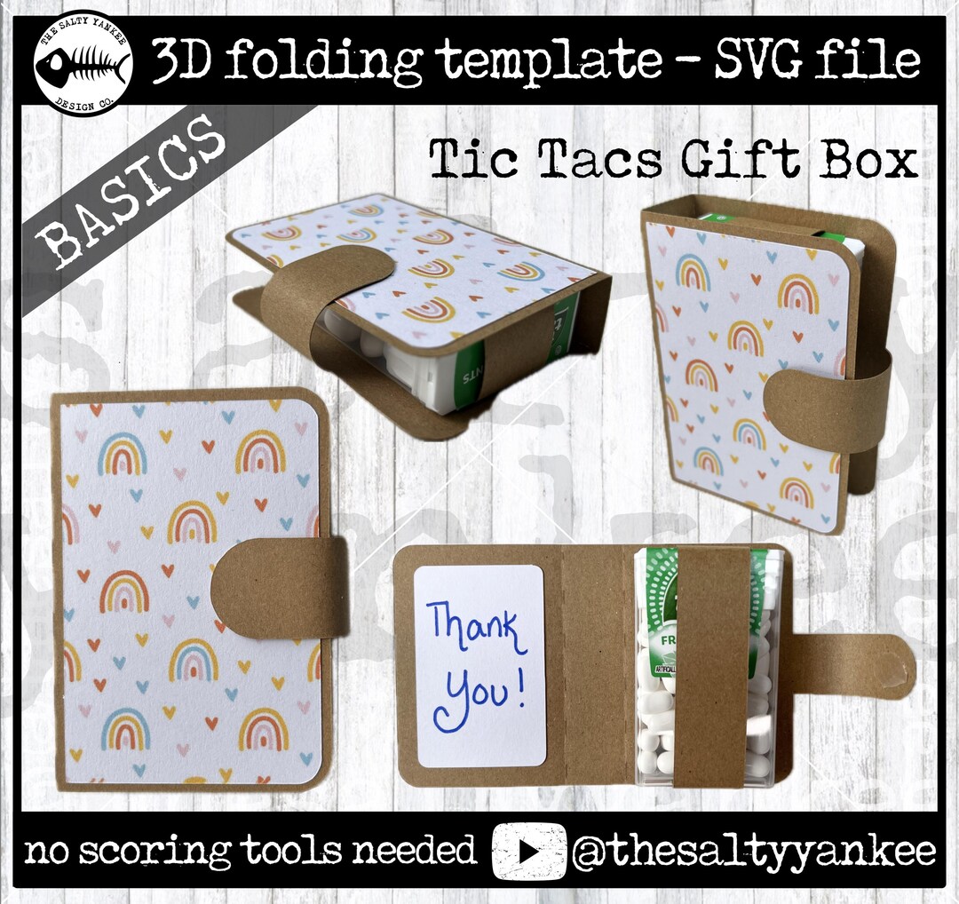 Pocket Mints Gift Box Book Teacher Gift Party Favor Template SVG File ...