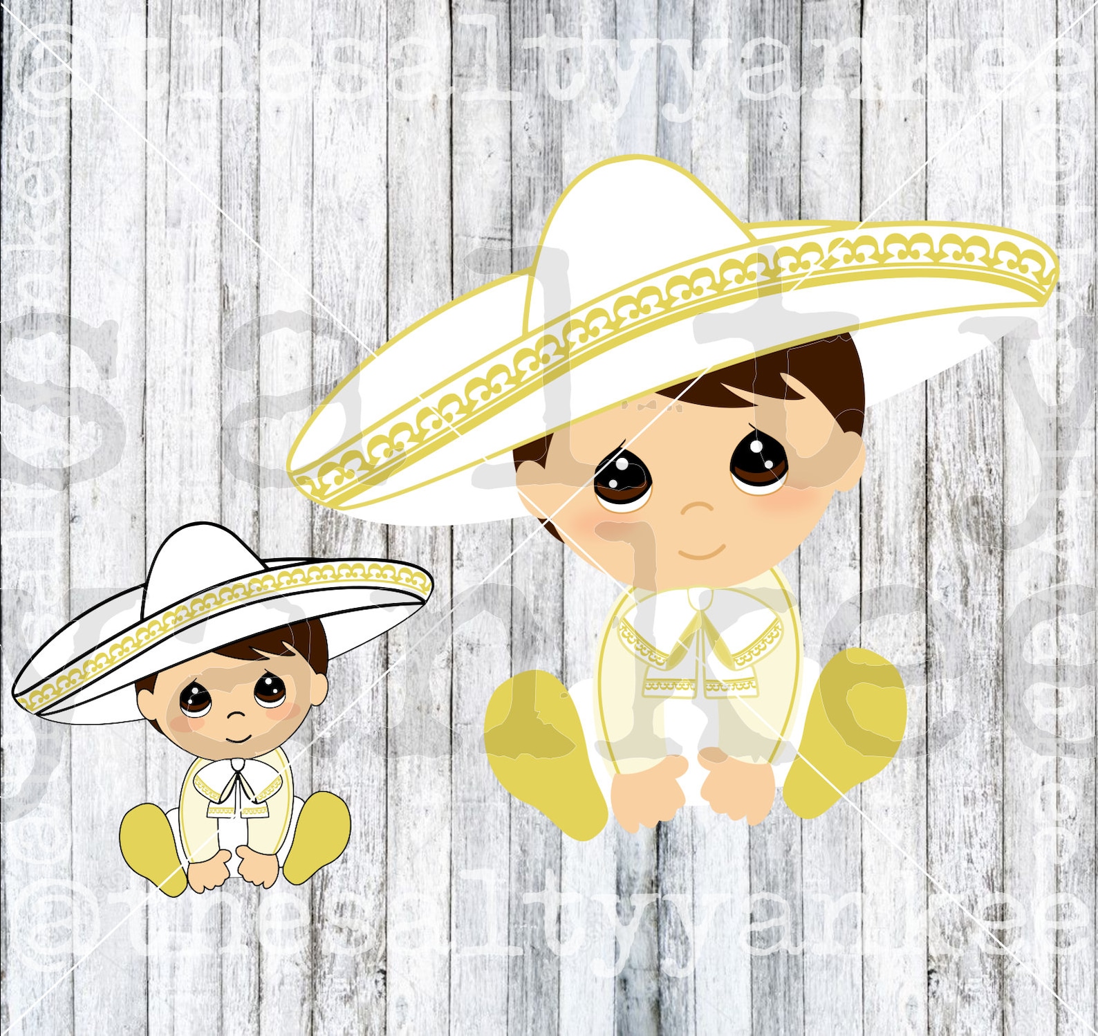 Charrito Charro Boy Baby Clipart SVG Layered File Download - Etsy