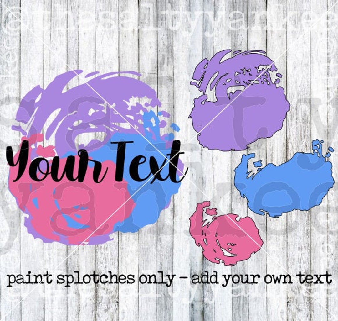 Paint Swipes Swatches Splotches Backdrop Tri Color Watercolor Look SVG ...