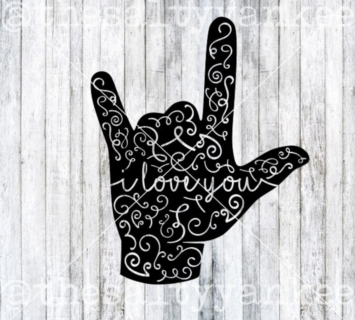 I Love You ASL Sign Language SVG File Download - Etsy