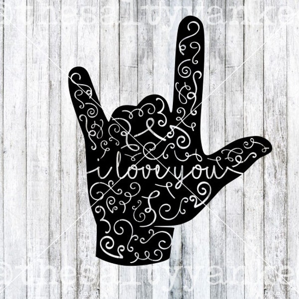 Asl I Love You Svg - Etsy
