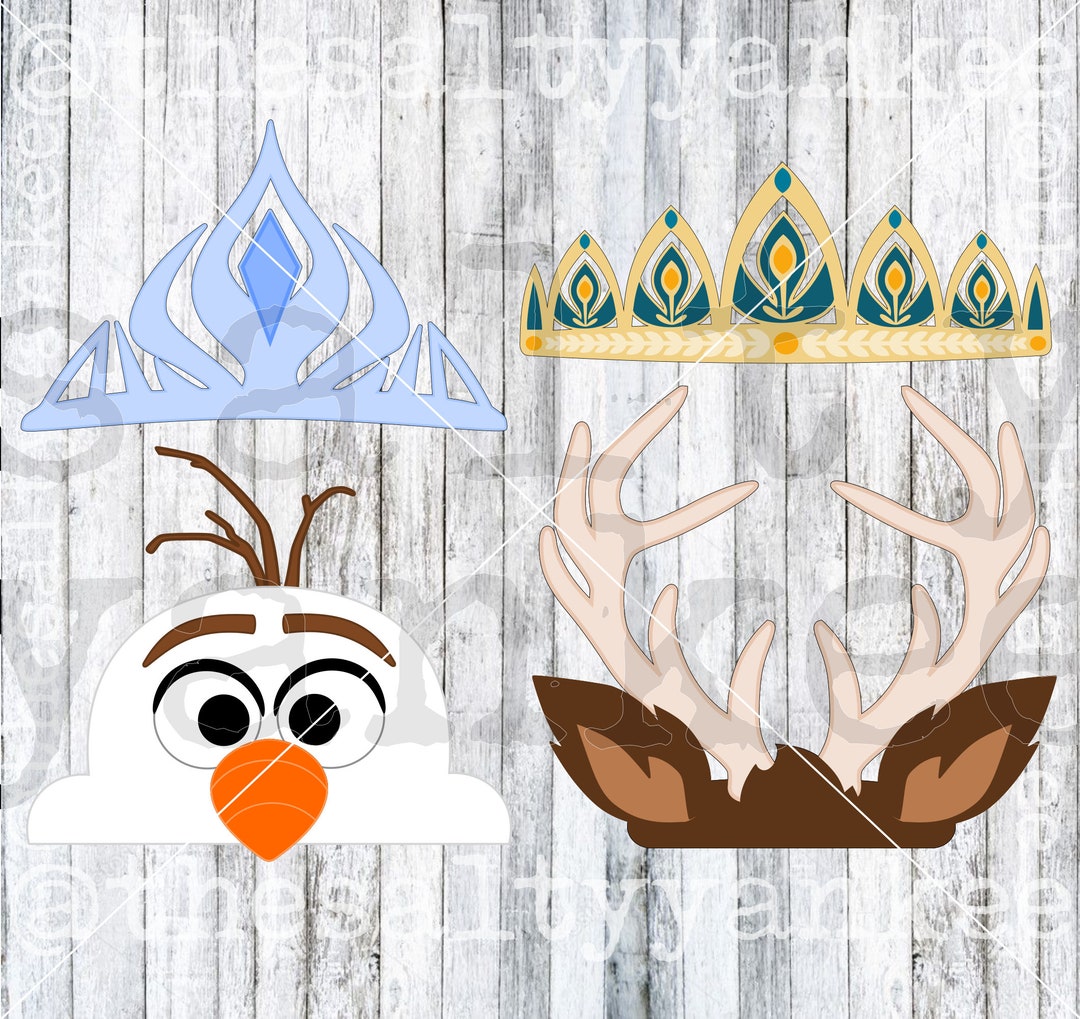 Ice Queen and Friends Printable Crowns Headpieces Headbands SVG File ...