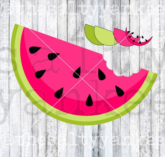 Basic Watermelon Clipart Layered SVG File Download - Etsy