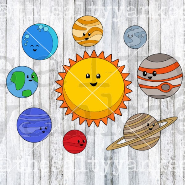 Solar System Svg - Etsy