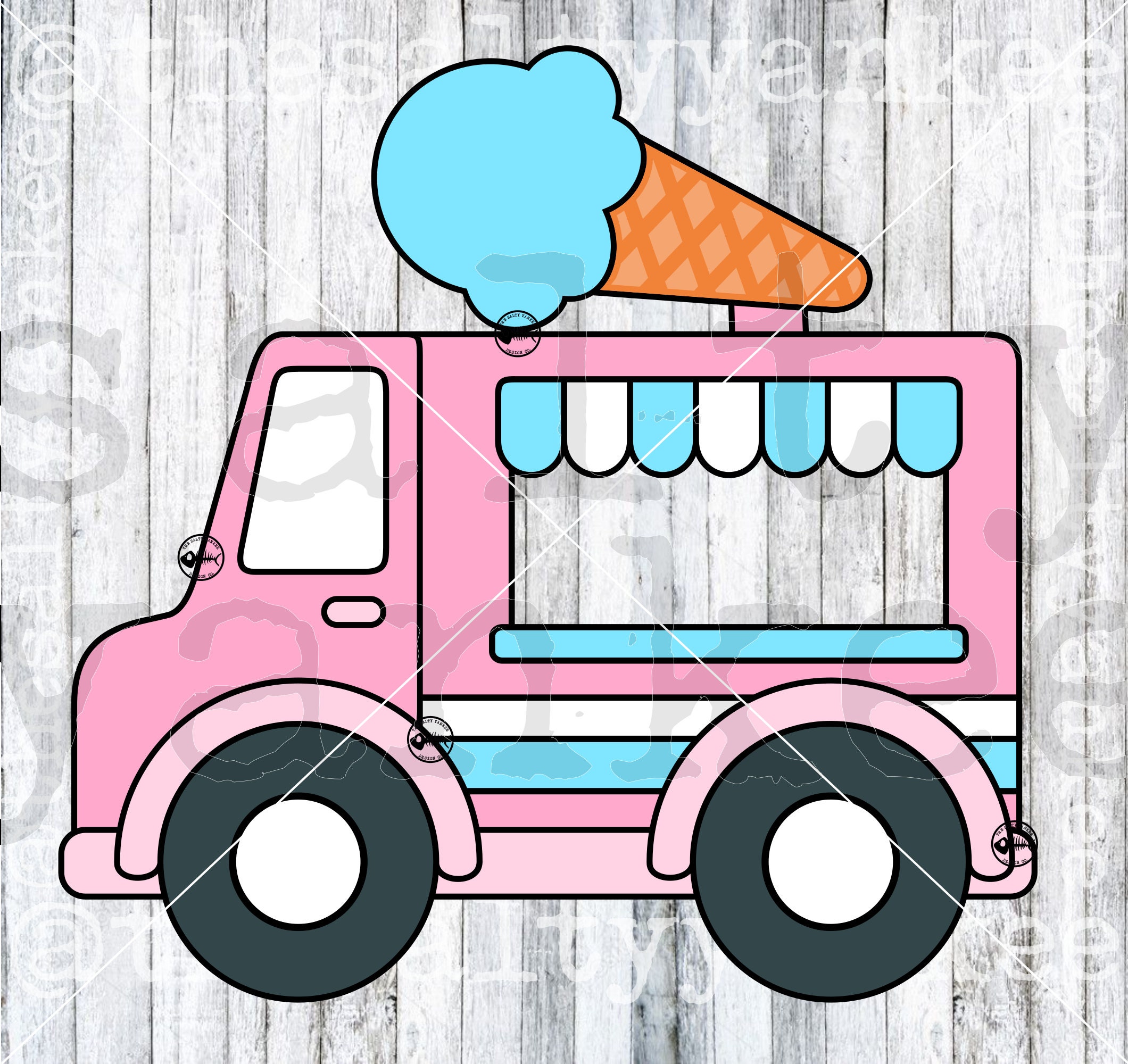 Ice Cream Truck Layered SVG File Download - Etsy España