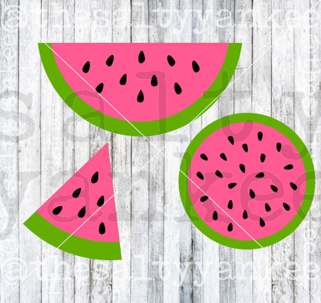 Basic Watermelon Clipart Layered SVG File Download - Etsy