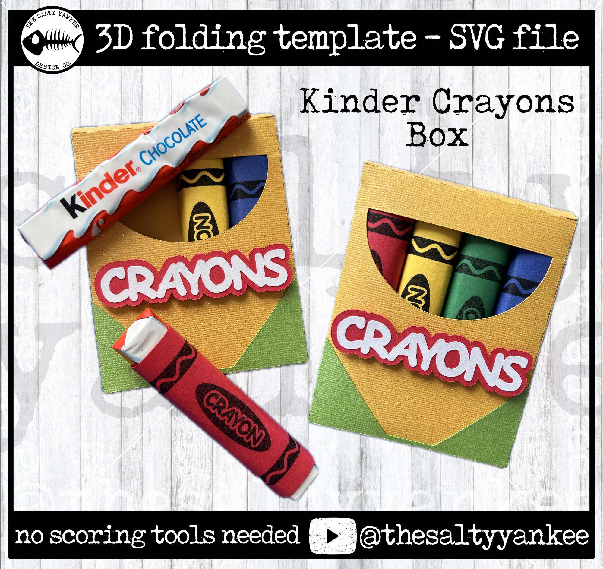 Chocolate Crayons Box 3D Folding SVG File Template Digital File ...
