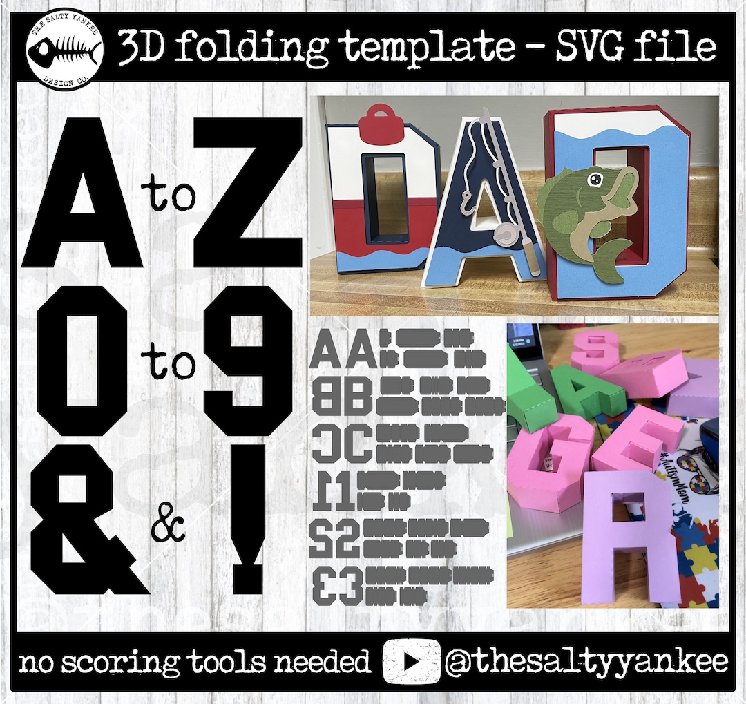 3D Letters & Numbers Full Alphabet A to Z and 0 to 9 Exclamation Point ...