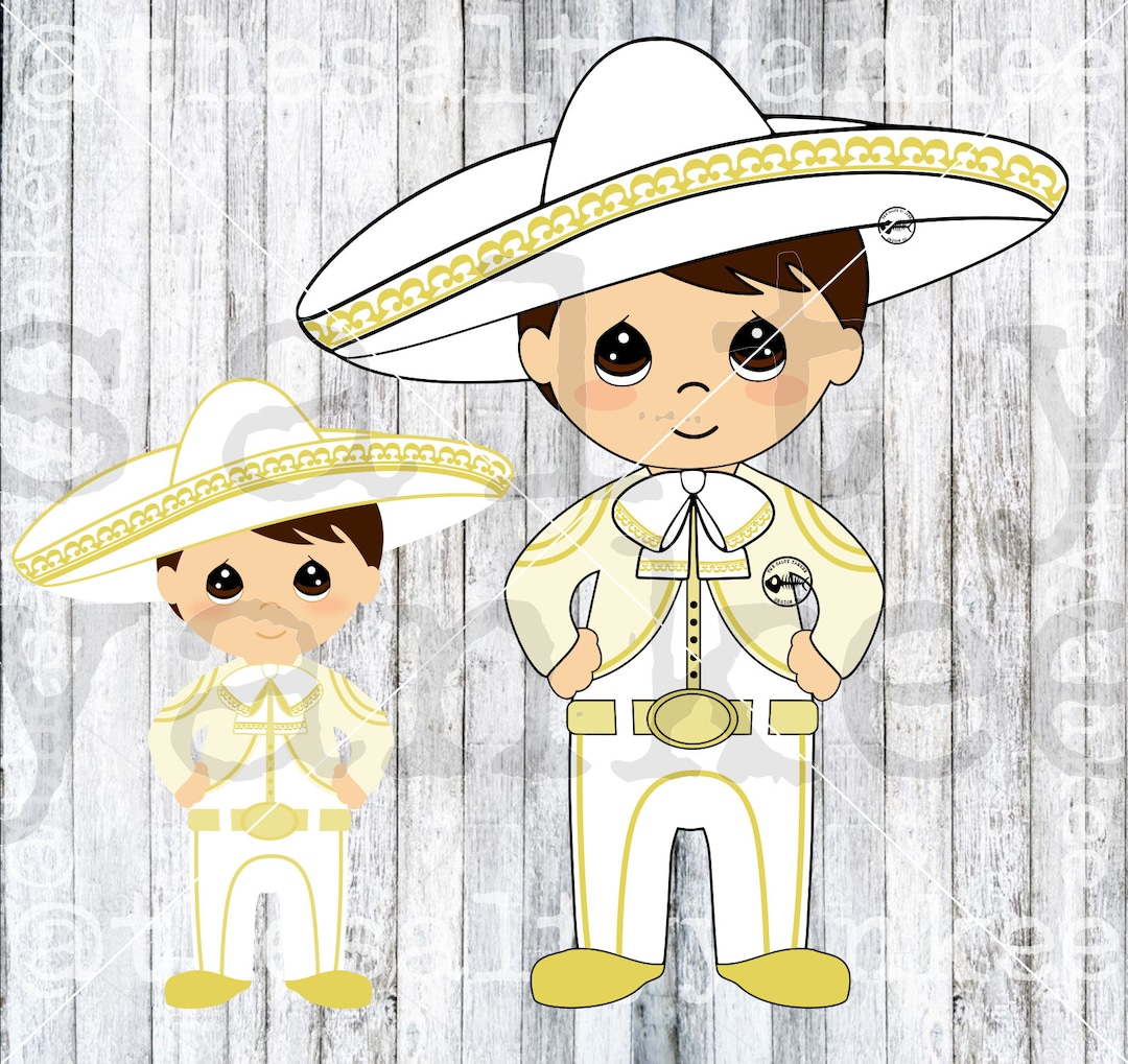 Charrito Charro Boy Toddler Clipart SVG Layered File Download - Etsy