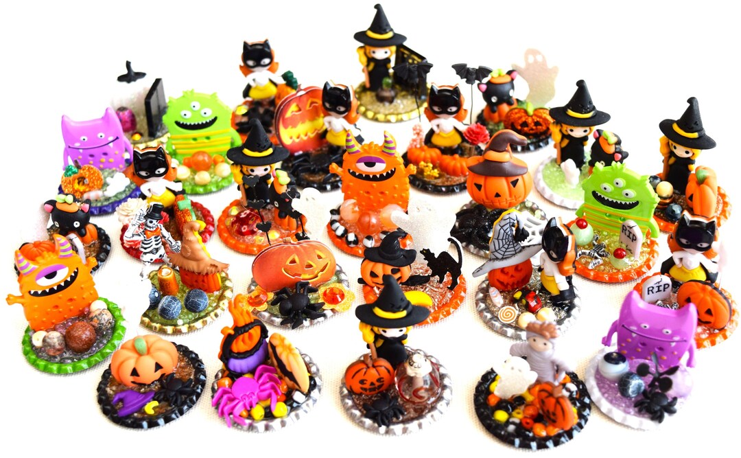 Miniature Halloween Figurine Scenes, Some Glow in the Dark!! - Etsy