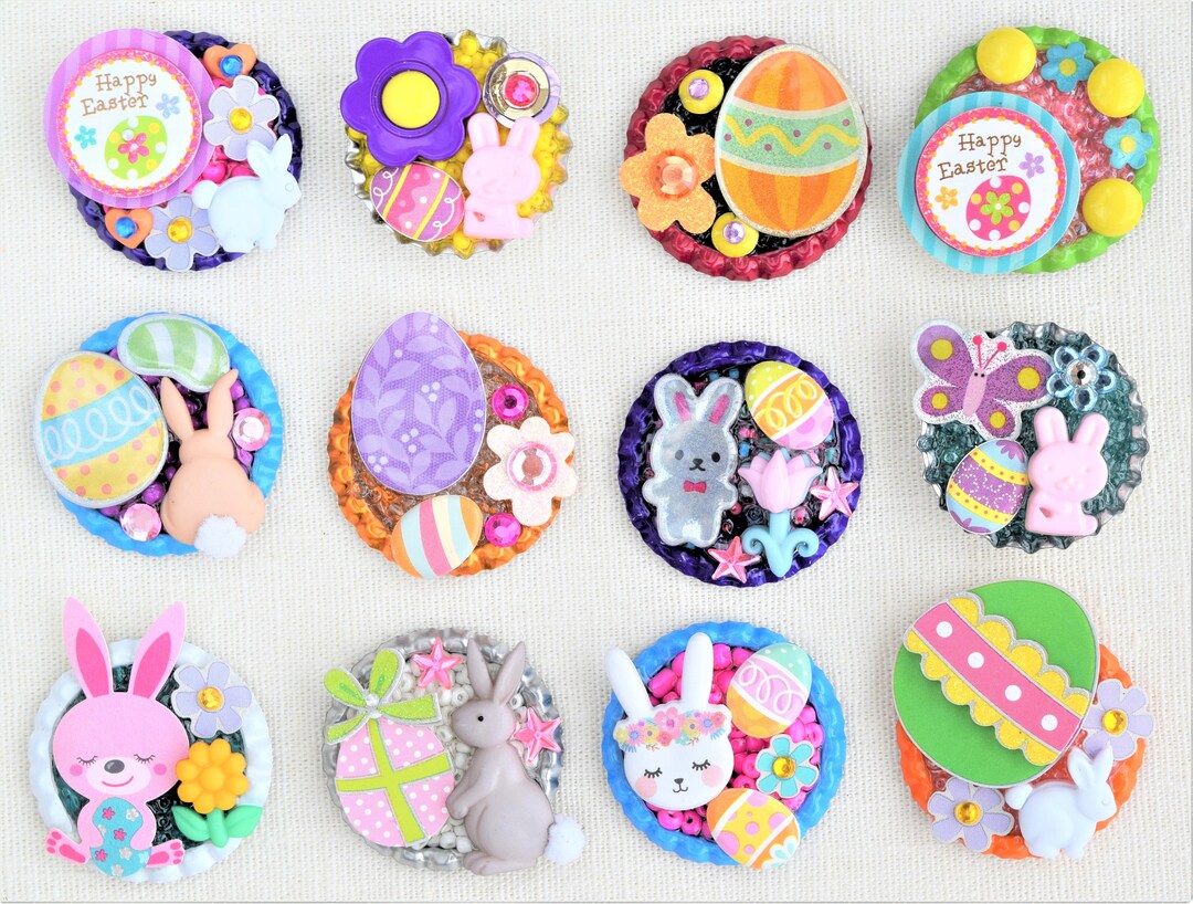 3-D Easter Pins brooches, Magnetic Pin Backs, Refrigerator Magnets ...