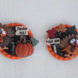 Thanksgiving/fall 3 D Pins Magnetic Pins Necklaces - Etsy