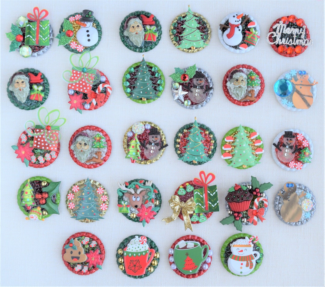 3 Dimensional Christmas Ornaments Magnets Pins Pins With - Etsy