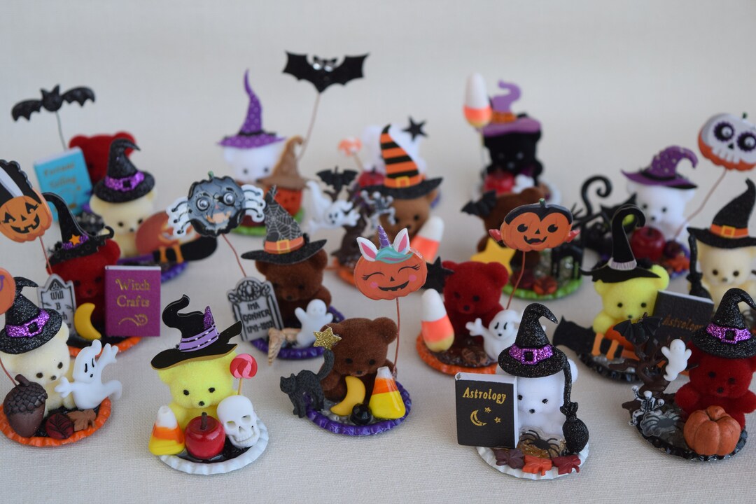 Halloween Miniature Figurine Scenes Some Glow in the Dark - Etsy