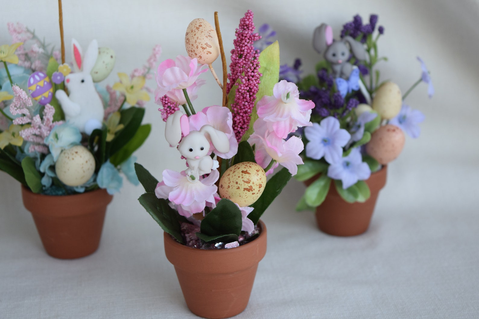 Easter Miniature and Small Flower Pots with Miniature and | Etsy