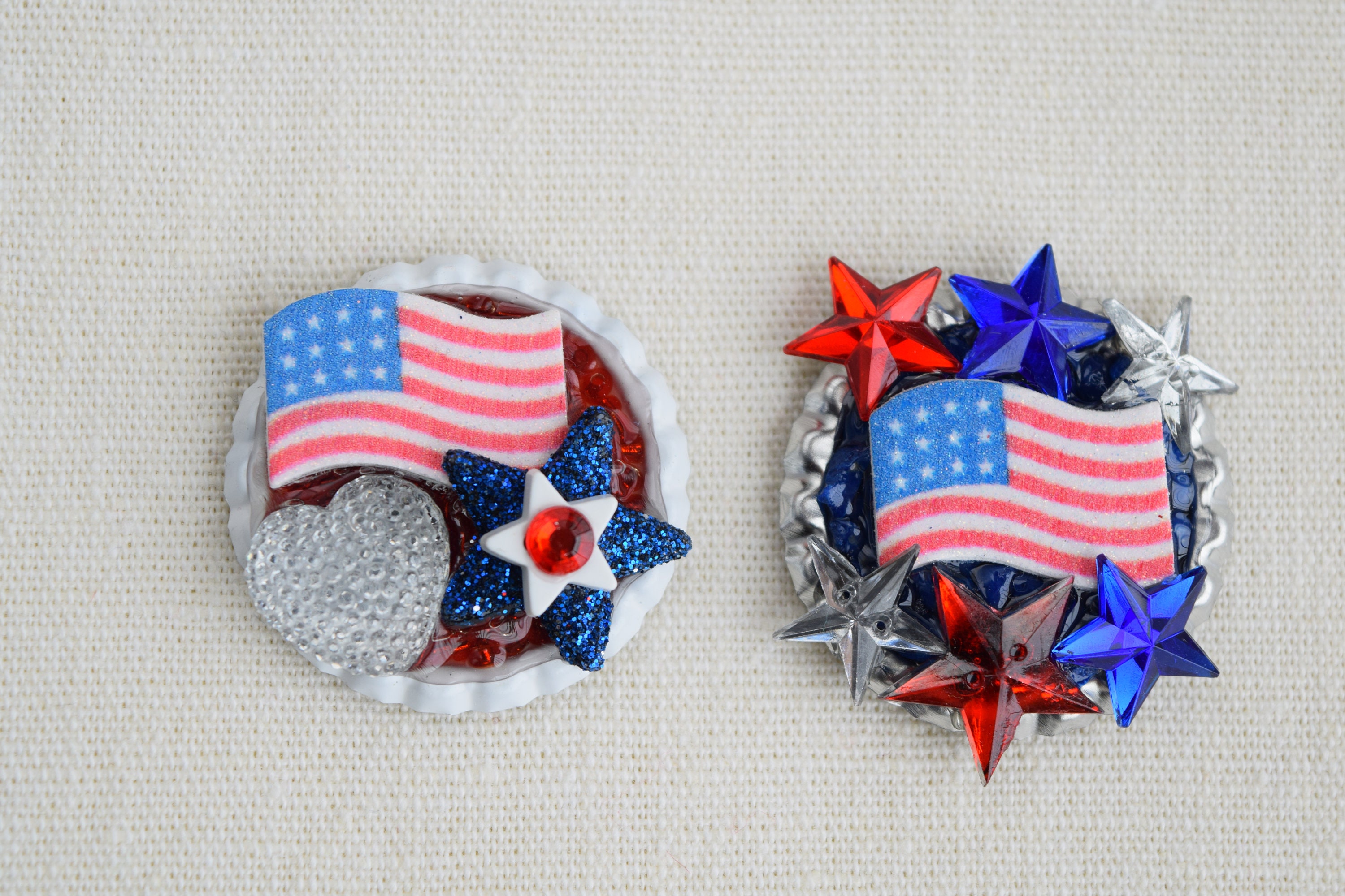 3-D 4th of July American Patriotic Pins Magnetic Pin Backs - Etsy