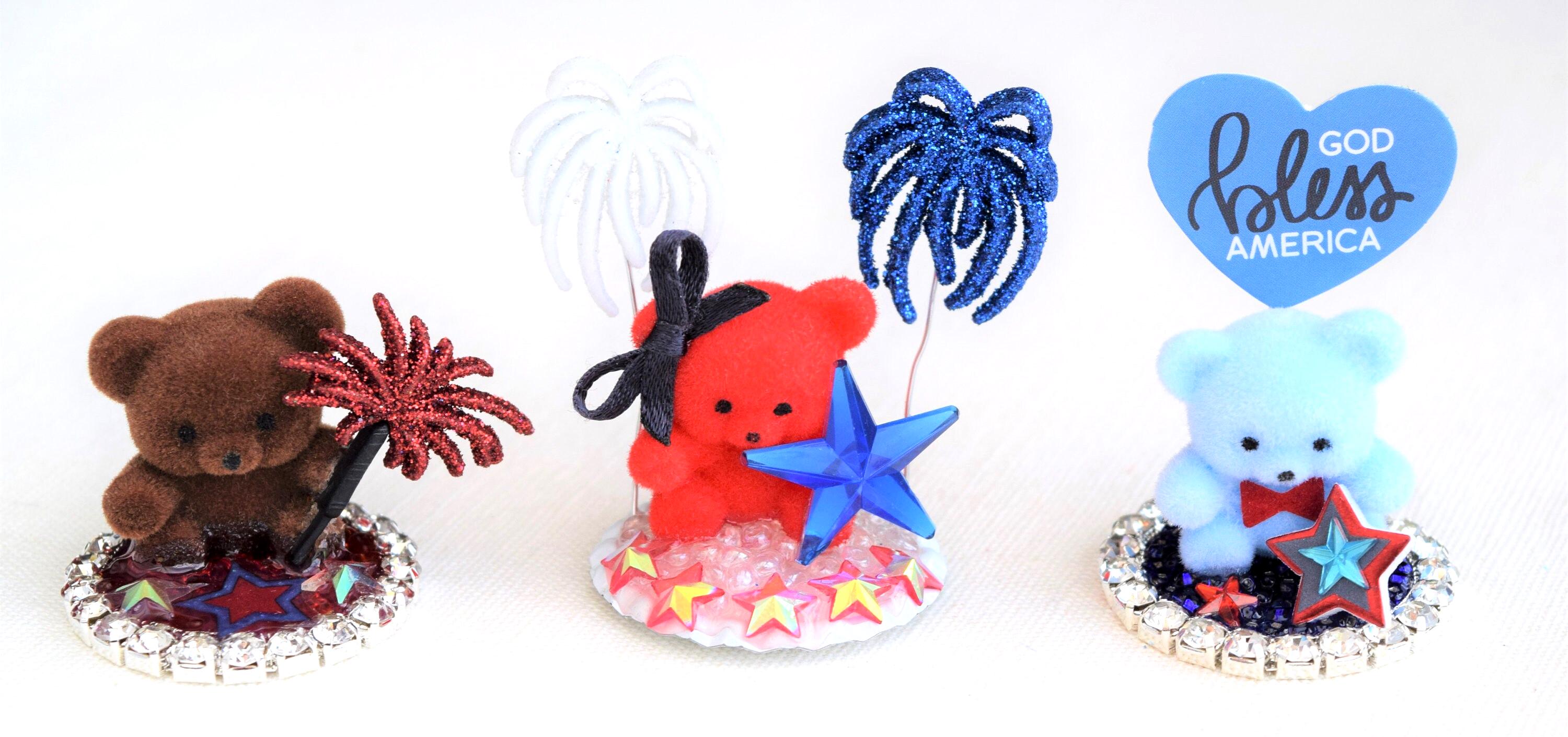 4th of July Independence Day Patriotic Deluxe Miniature Figurine Scenes ...