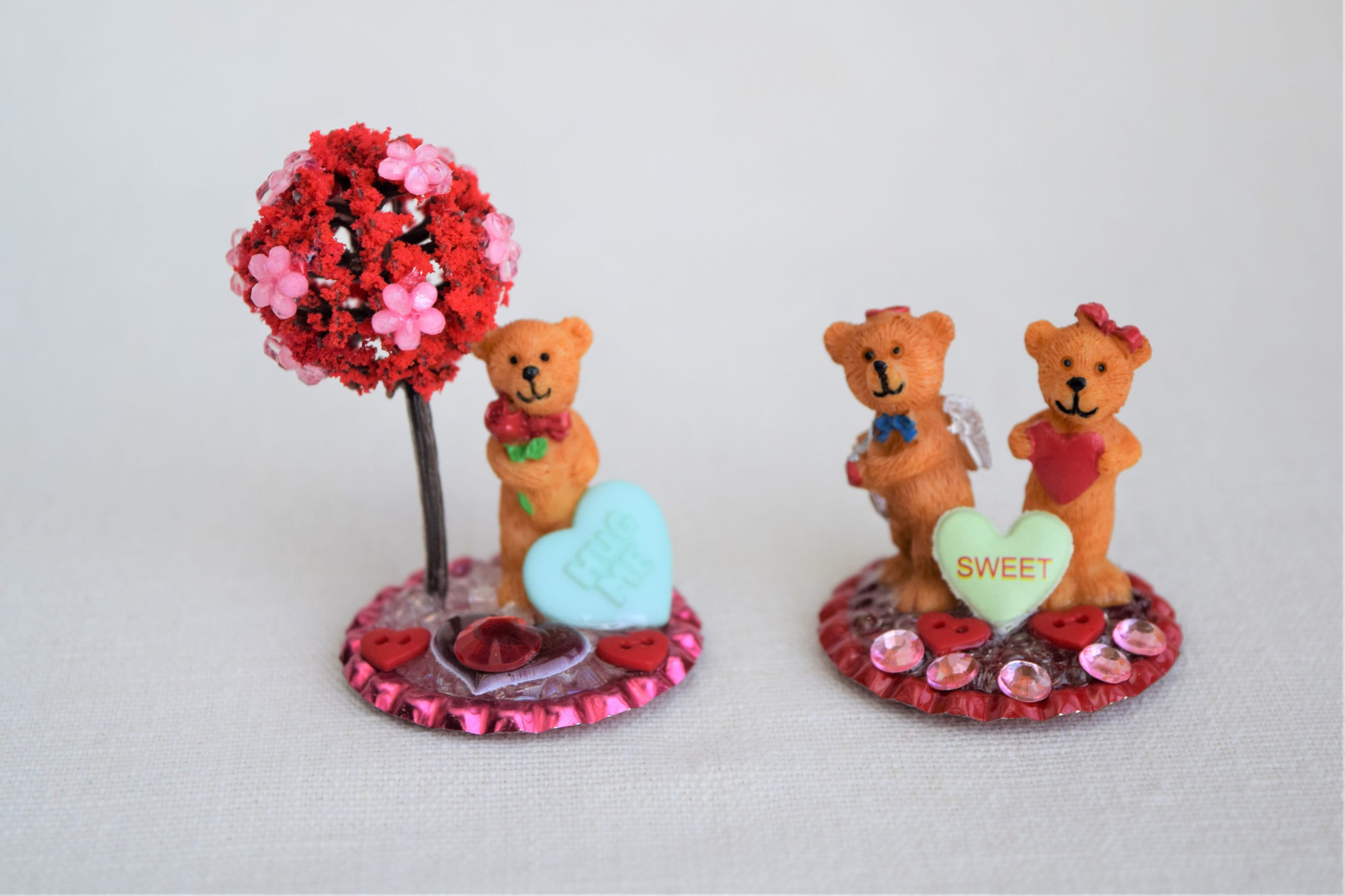 Valentine's Miniature Figurine Scenes Deluxe Bear | Etsy