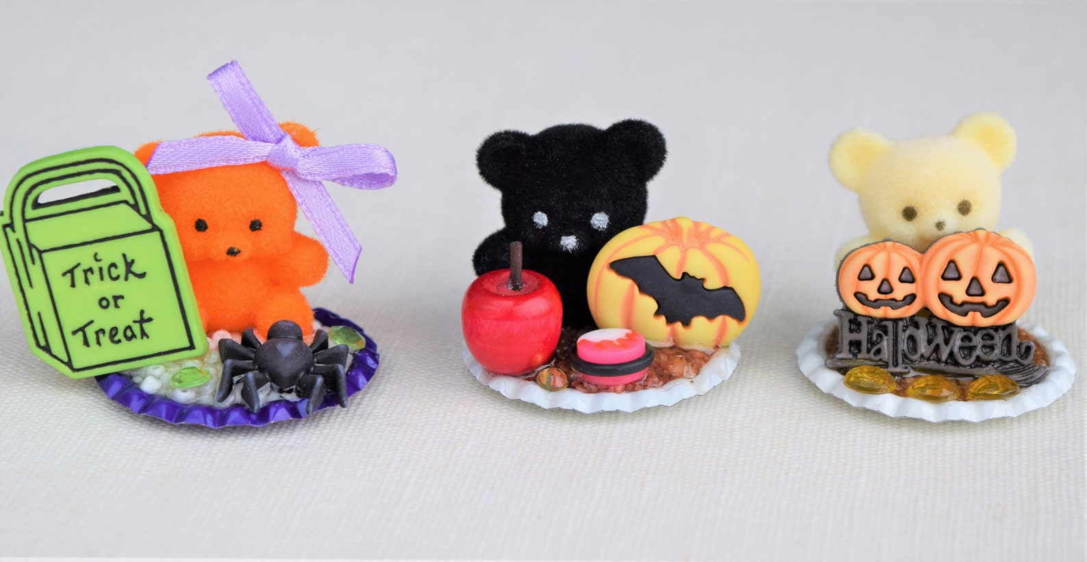 Miniature Halloween Figurine Scenes Some Glow in the Dark - Etsy