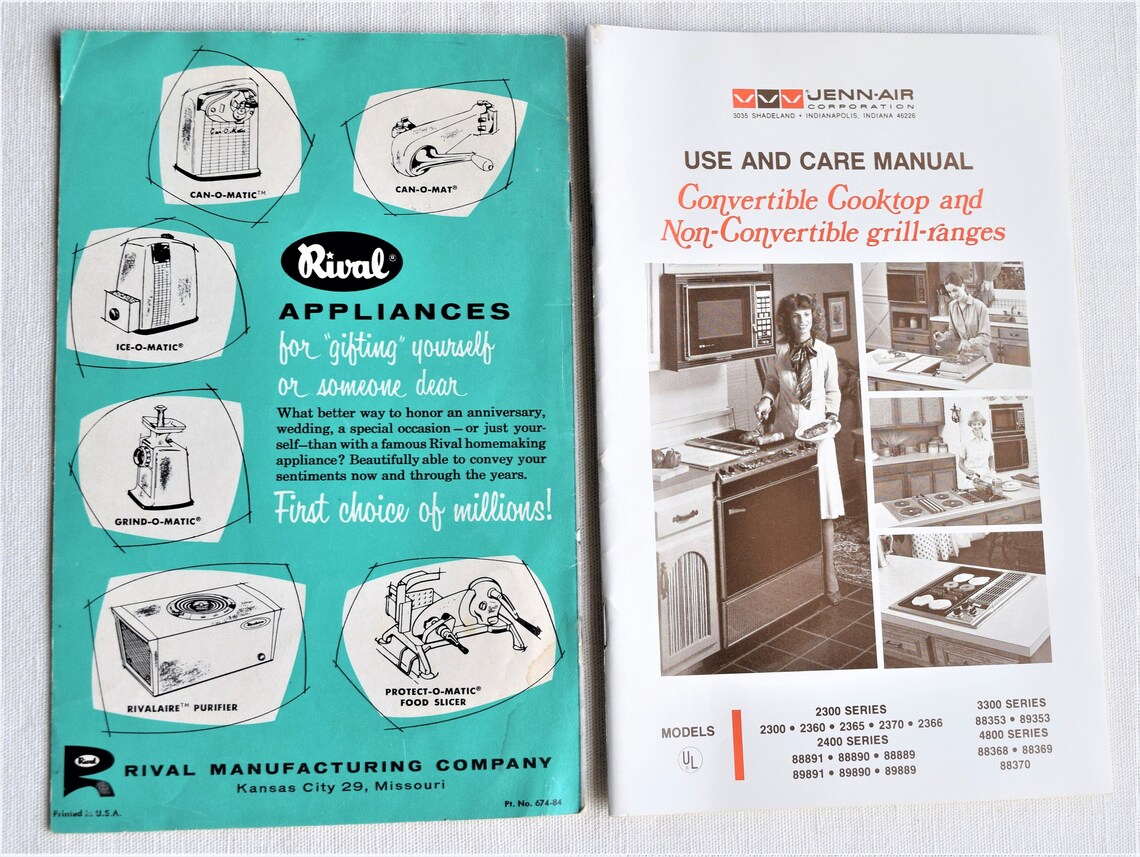 Vintage Collectible 1950's-1970's Recipe Book, Manual, Instruction ...