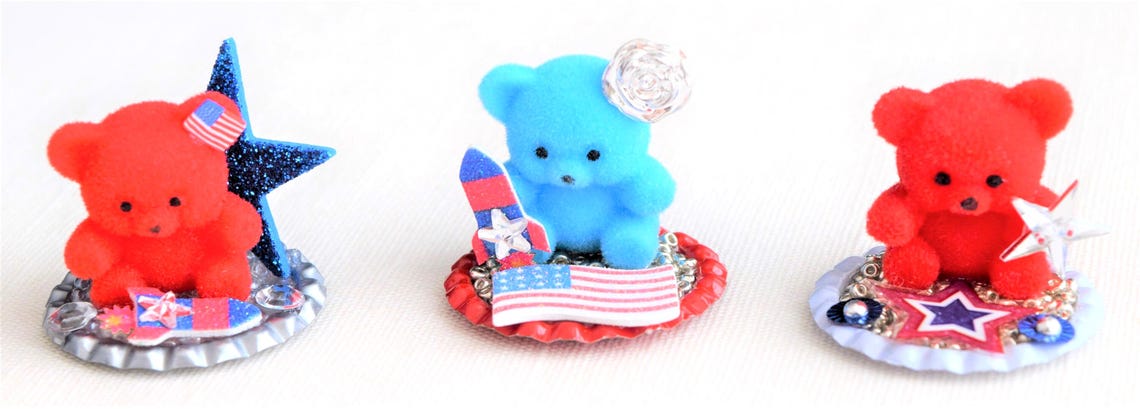 4th of July Independence Day Patriotic Miniature Figurine Scenes - Etsy