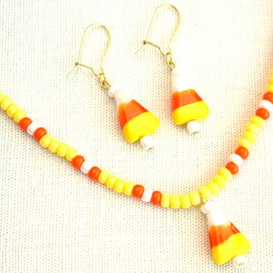Halloween Candy Corn Jewelry - Necklaces and Earrings Sets or Separates ...