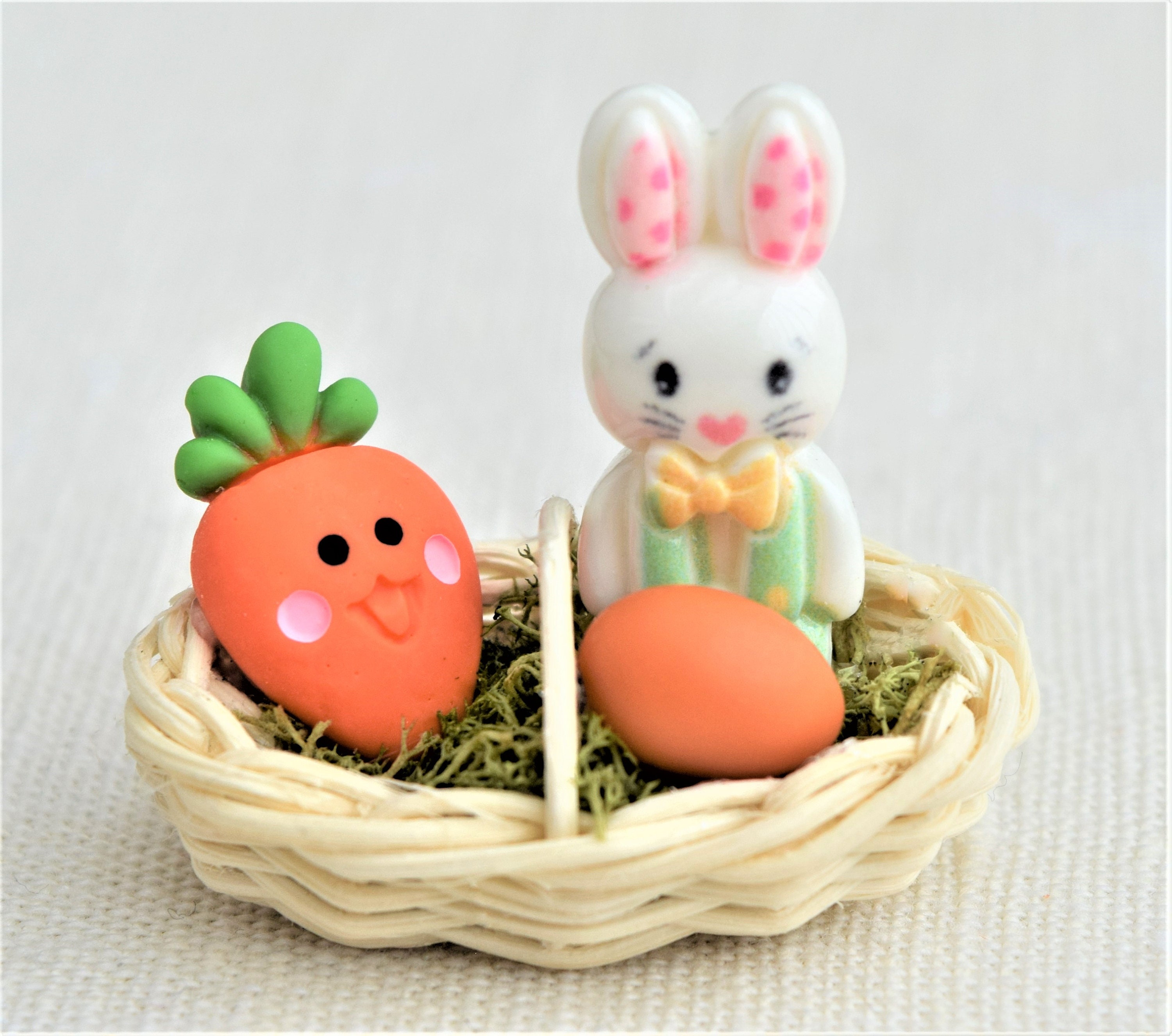 Miniature Easter Baskets 1:12 Scale, Dollhouse Easter Basket Miniatures ...
