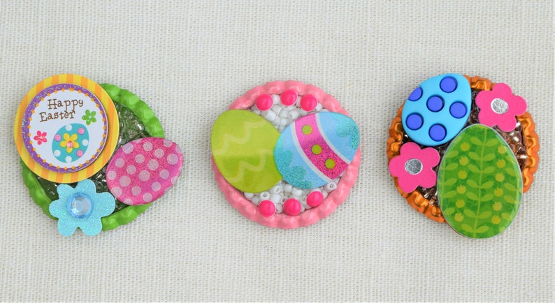 3-D Easter Pins brooches Magnetic Pin Backs Refrigerator - Etsy