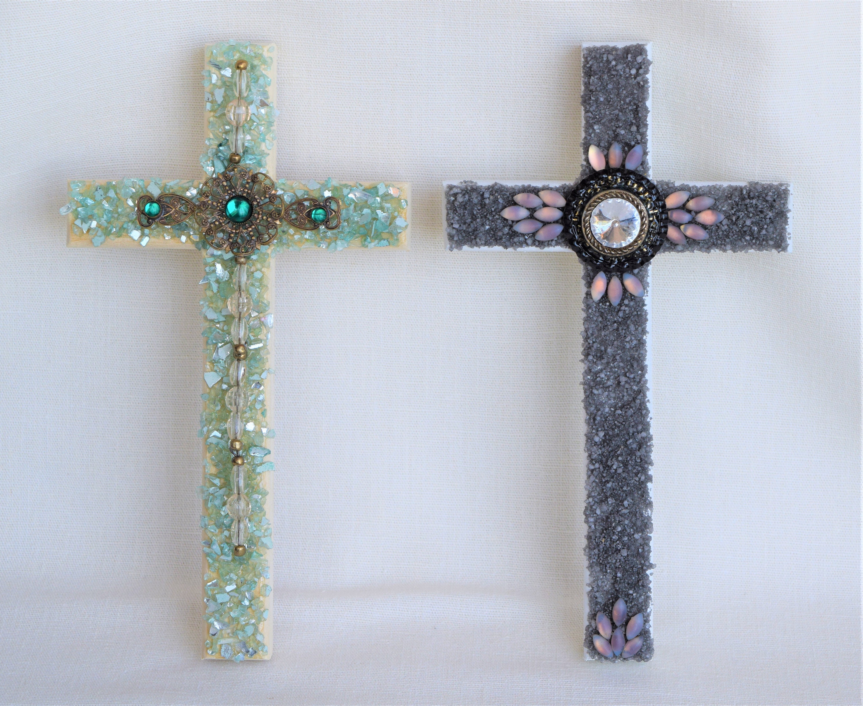 Handmade Beaded Wooden Crosses, Jewelry Accents - Etsy