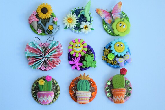 Spring and Summer Refrigerator Magnets Pins Pins With - Etsy